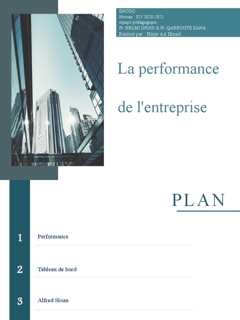 Cours La Performance de L'entreprise | PDF | Économie | Business