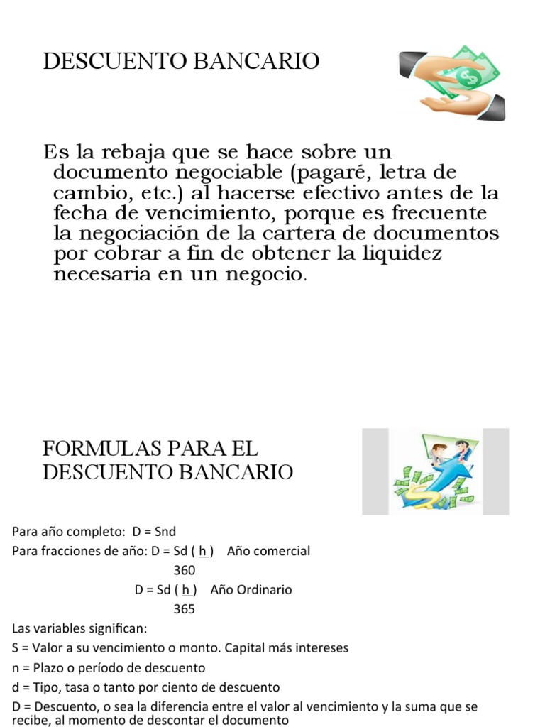 Descuento Bancario | PDF | Negocios | Finanzas y dinero