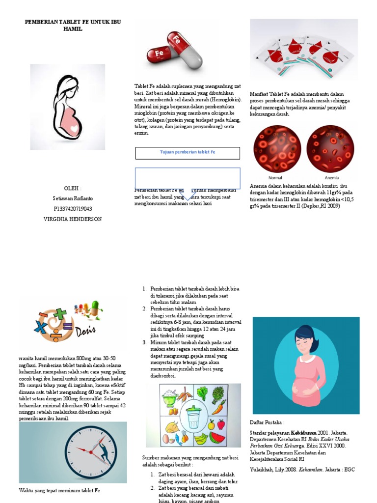 Leaflet Pemberian Tablet Fe | PDF