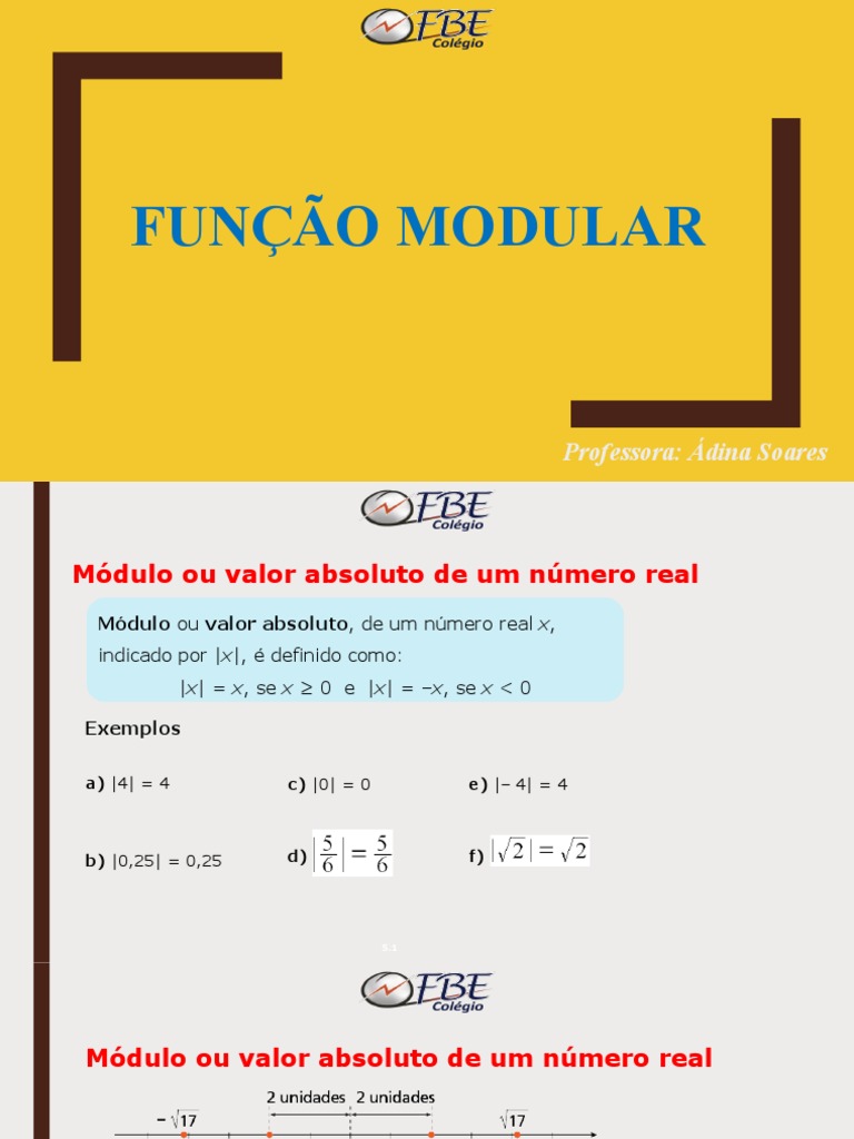 Função Modular | PDF | Equações | Objetos matemáticos