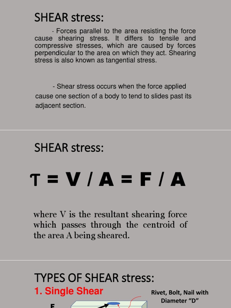 3 - Shear Stress | PDF | Rivet | Stress (Mechanics)