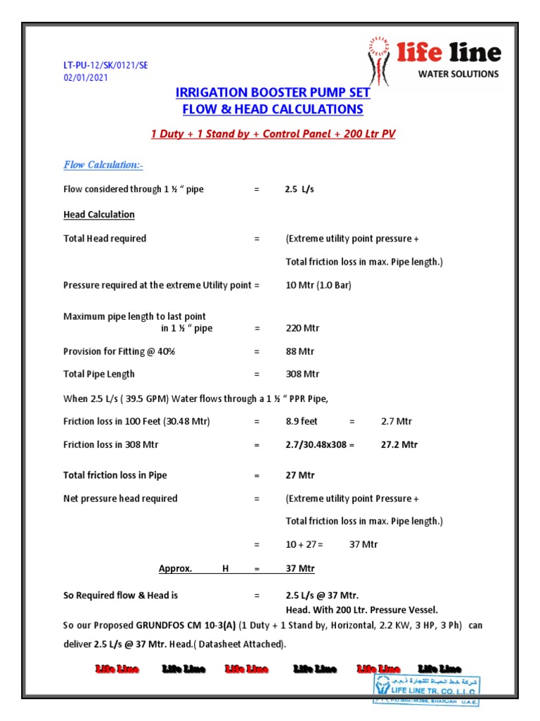 Head Calculation | PDF