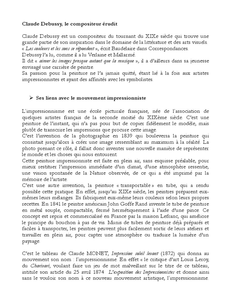 Debussy | PDF | James Abbott Mc Neill Whistler | Impressionnisme