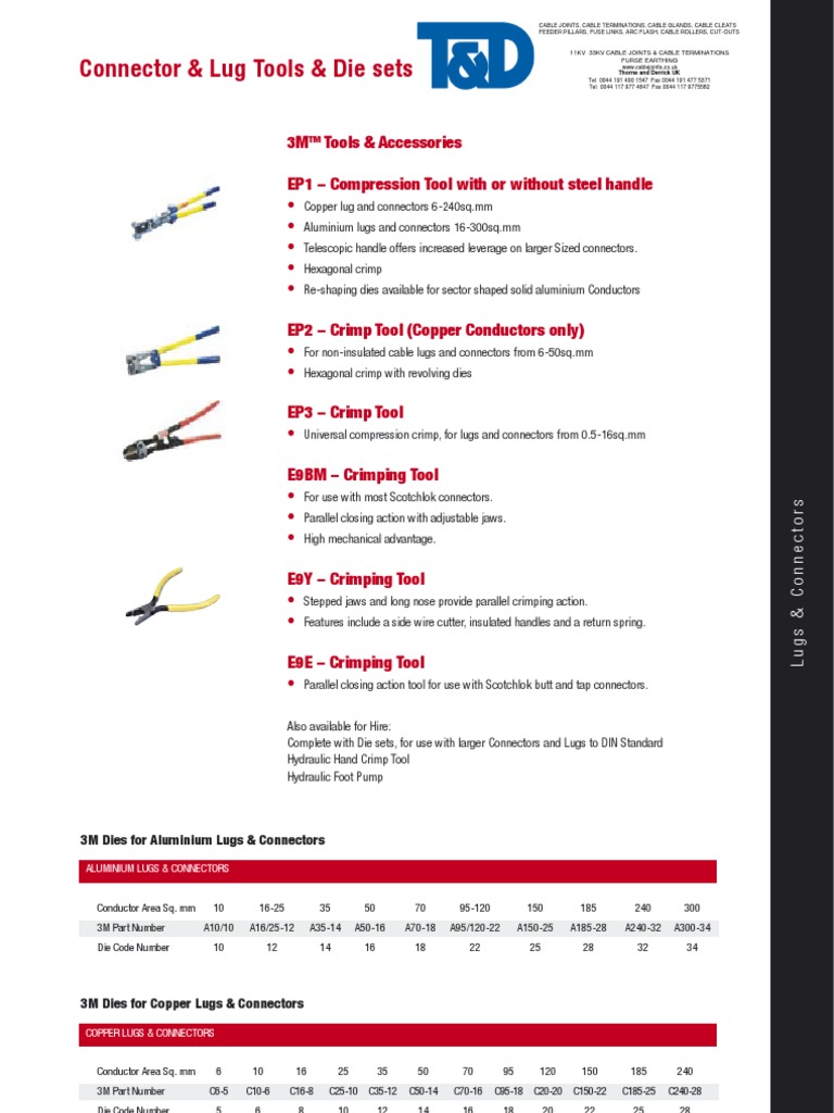 3M Crimping Tools and Accessories Guide | PDF | Electrical Connector ...