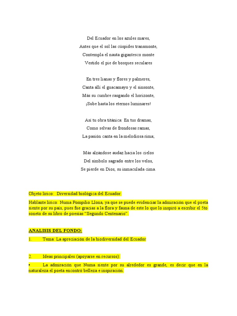Analisis de Poema | PDF | Metro (poesía) | Rima