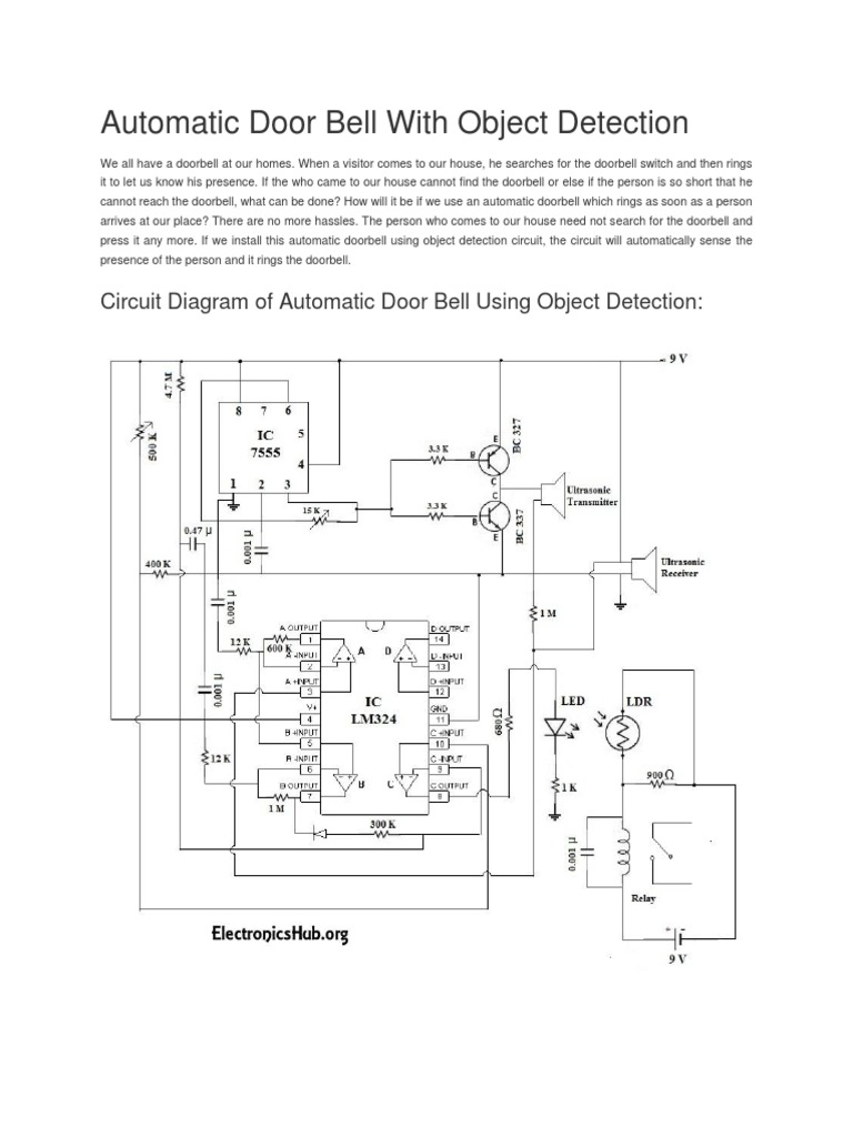 Automatic Door Bell With Object Detection | PDF | Operational Amplifier ...