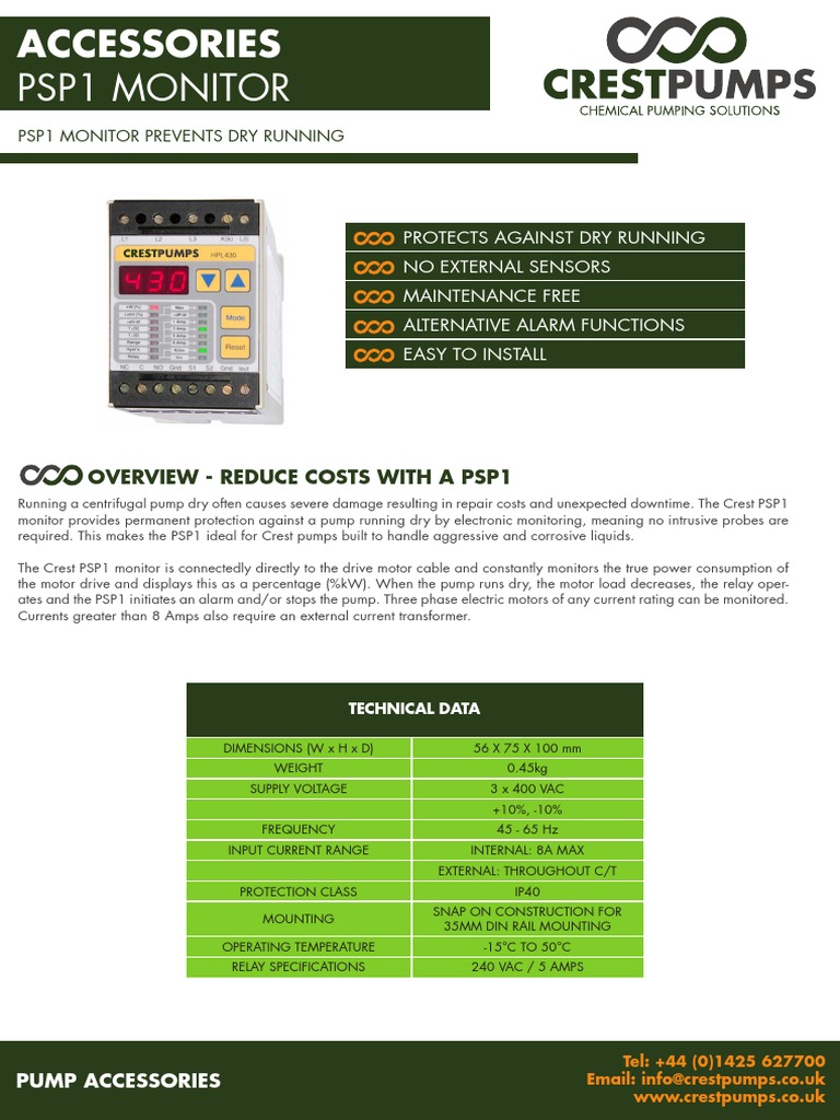 Psp1 Monitor: Overview - Reduce Costs With A Psp1 | PDF | Pump ...