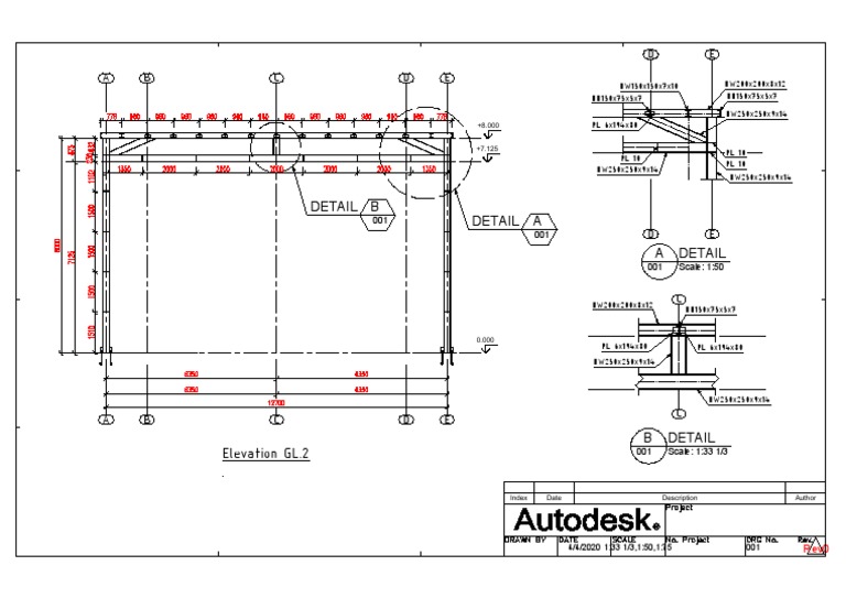 Sheet 001 GA - A3-A3 Advance Steel | PDF