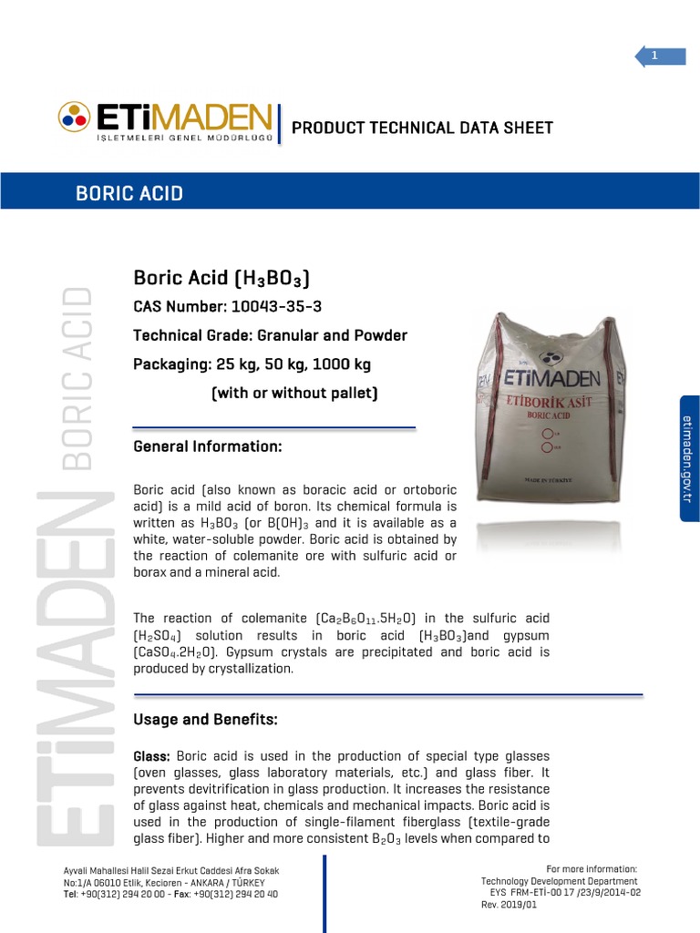 Boric Acid | PDF | Boron | Nuclear Reactor Boric Acid | PDF | Boron | Nuclear Reactor