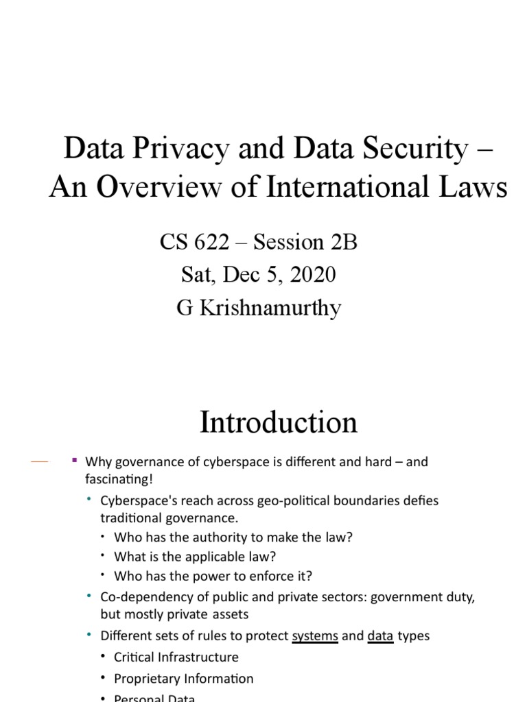 An Overview of Global Cyber-Security Laws | PDF | Computer Security ...