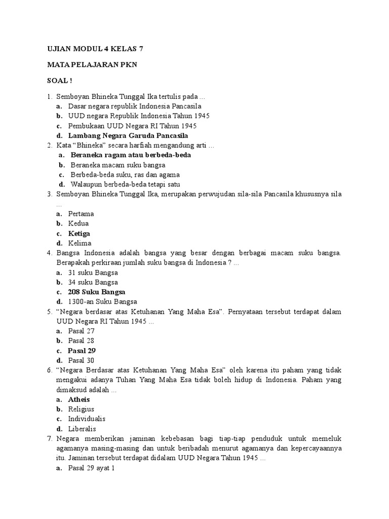 1-MODUL4 KELAS 7 Paket B-PKN | PDF