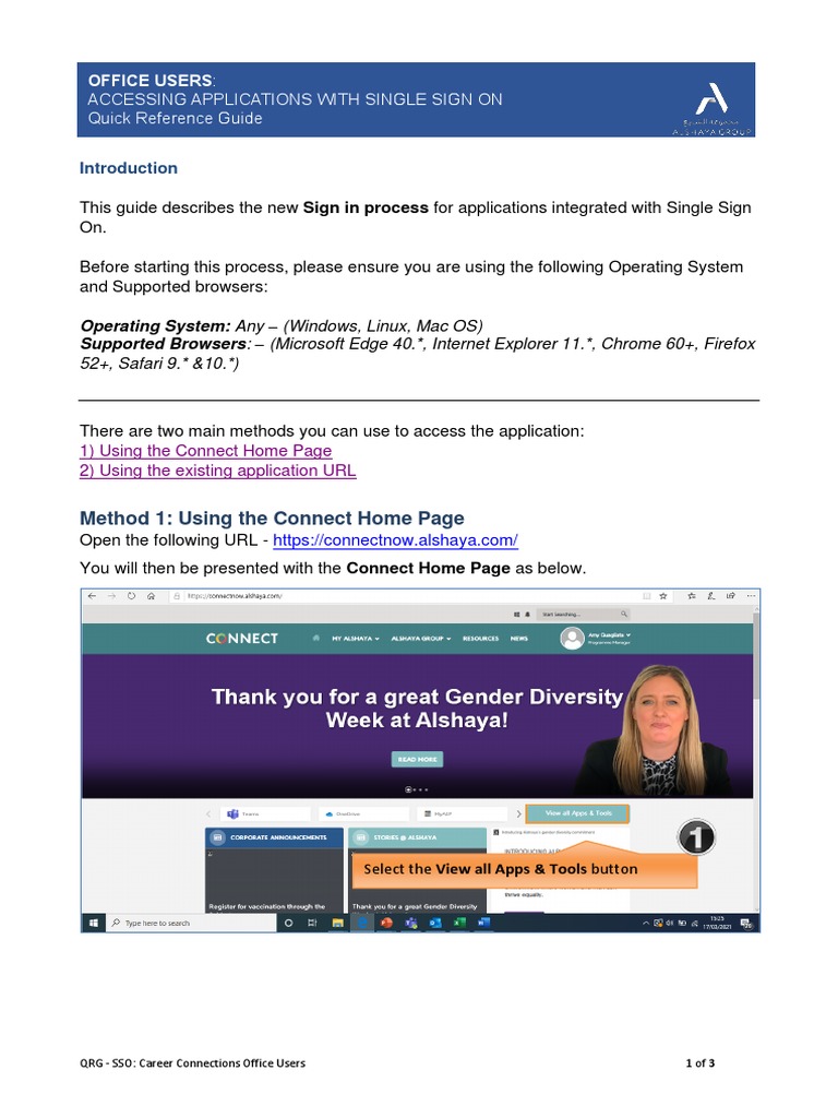 SSO Guide for Office Users | PDF | Career & Growth | Business