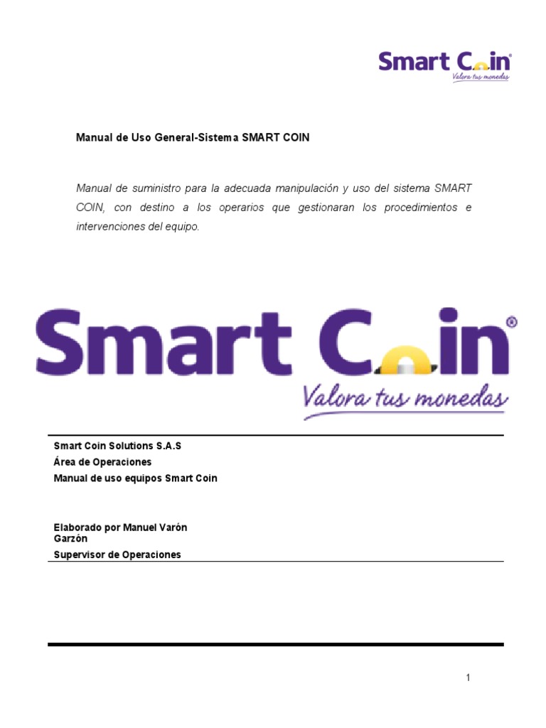 Manual de Smart Coin | PDF | Impresora (Computación) | Monedas