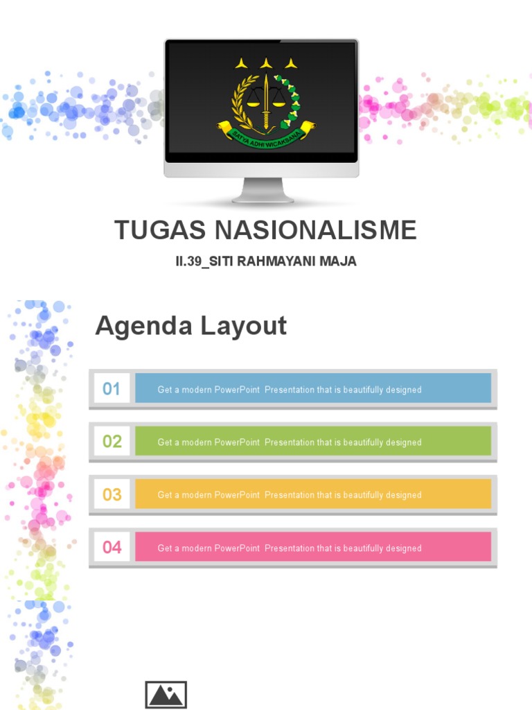 Simple Monitor PowerPoint Template PowerPoint Templates | PDF ...