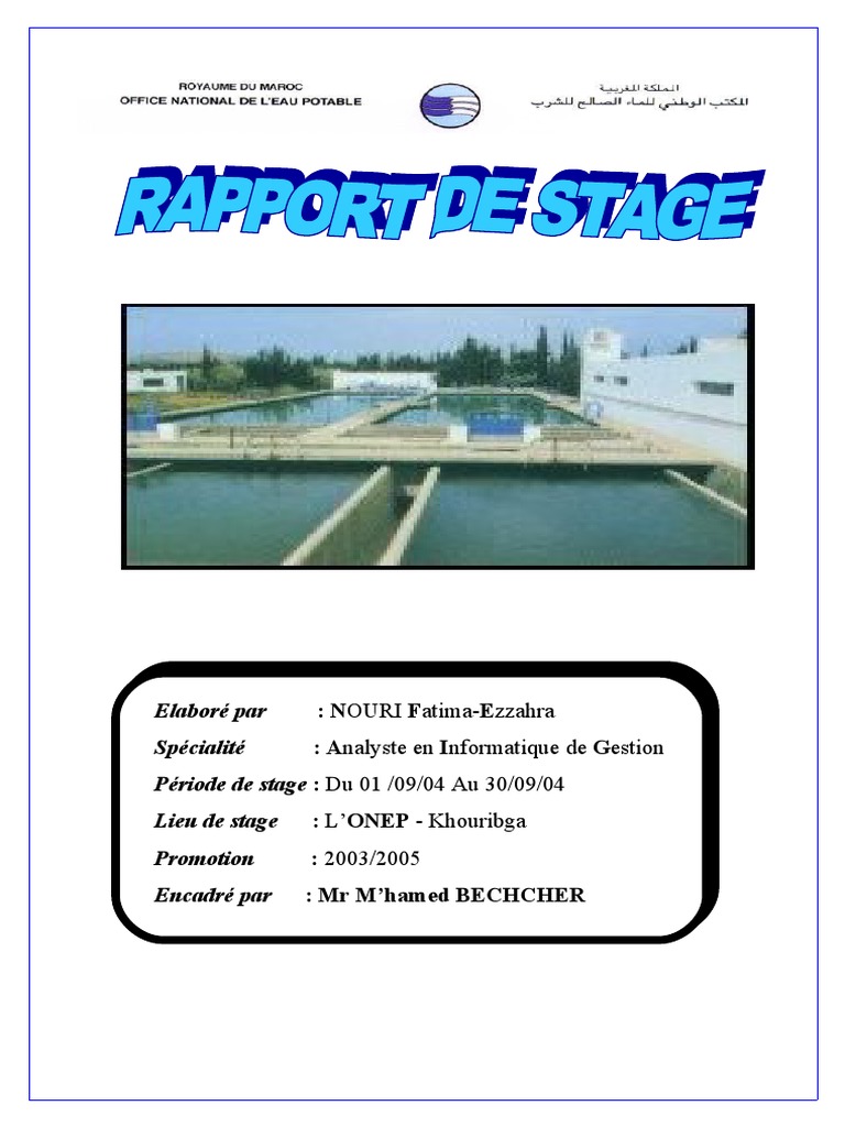 Rapport Onep | PDF | Fax | Boire de l'eau