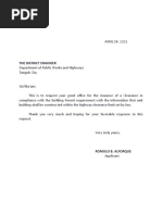 Request Letter To DPWH | PDF