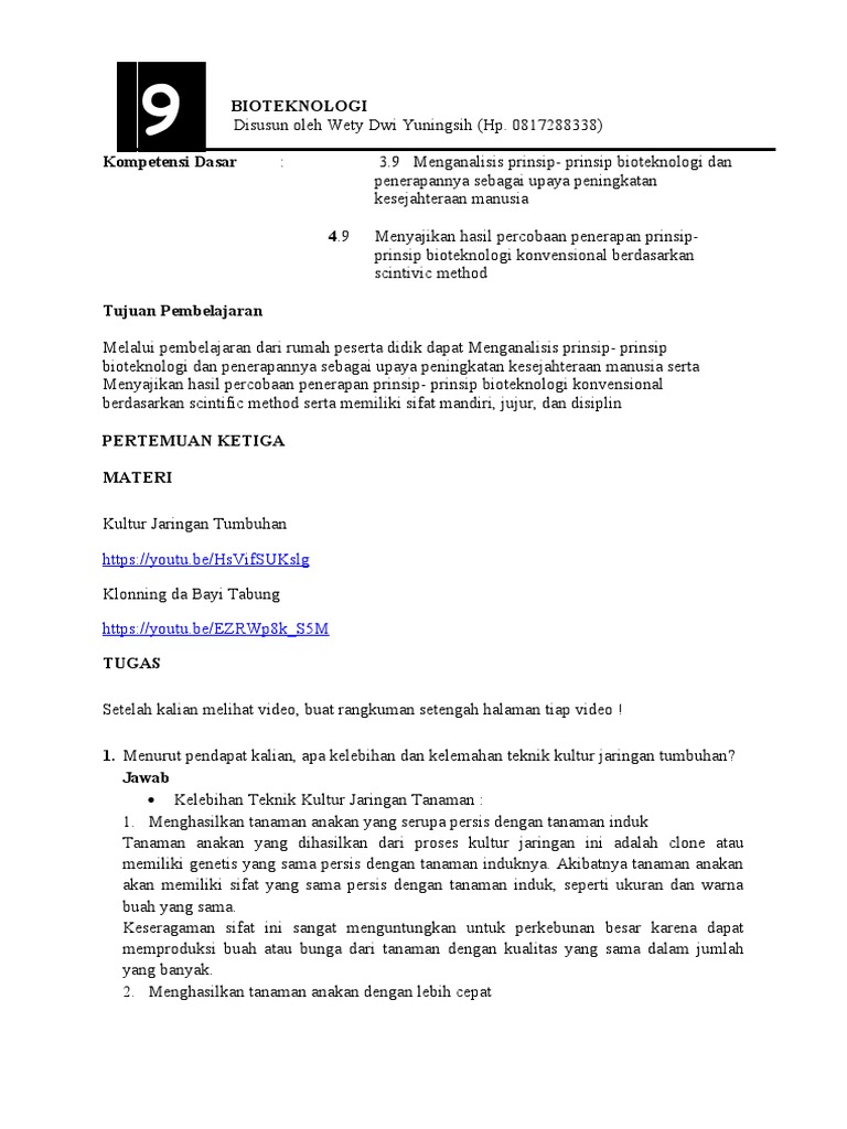 LKPD Bioteknologi 3 SITI FATIMAH AZZAHARAH | PDF