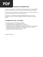 1.3 Food Safety Policy Statement Web | PDF