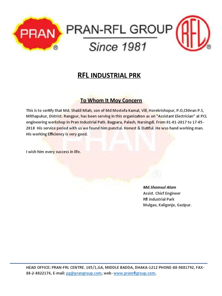 PRAN-RFL Group1 2 3 | PDF