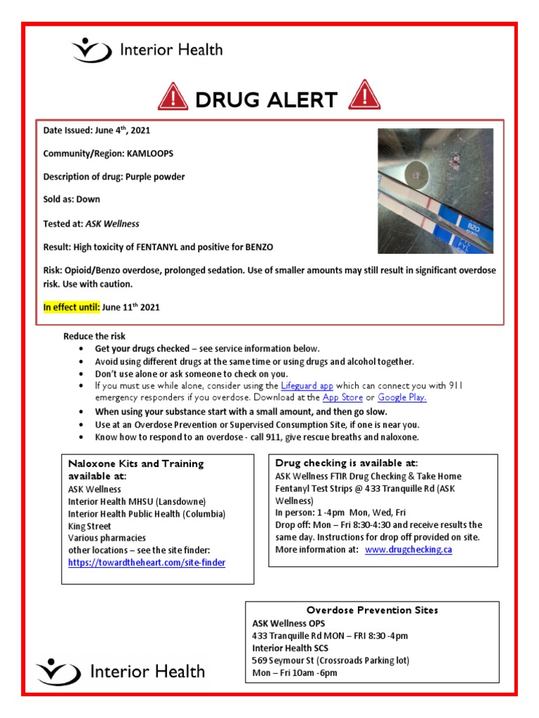 Drug Alert Poster Kamloops June 4 2021 | PDF