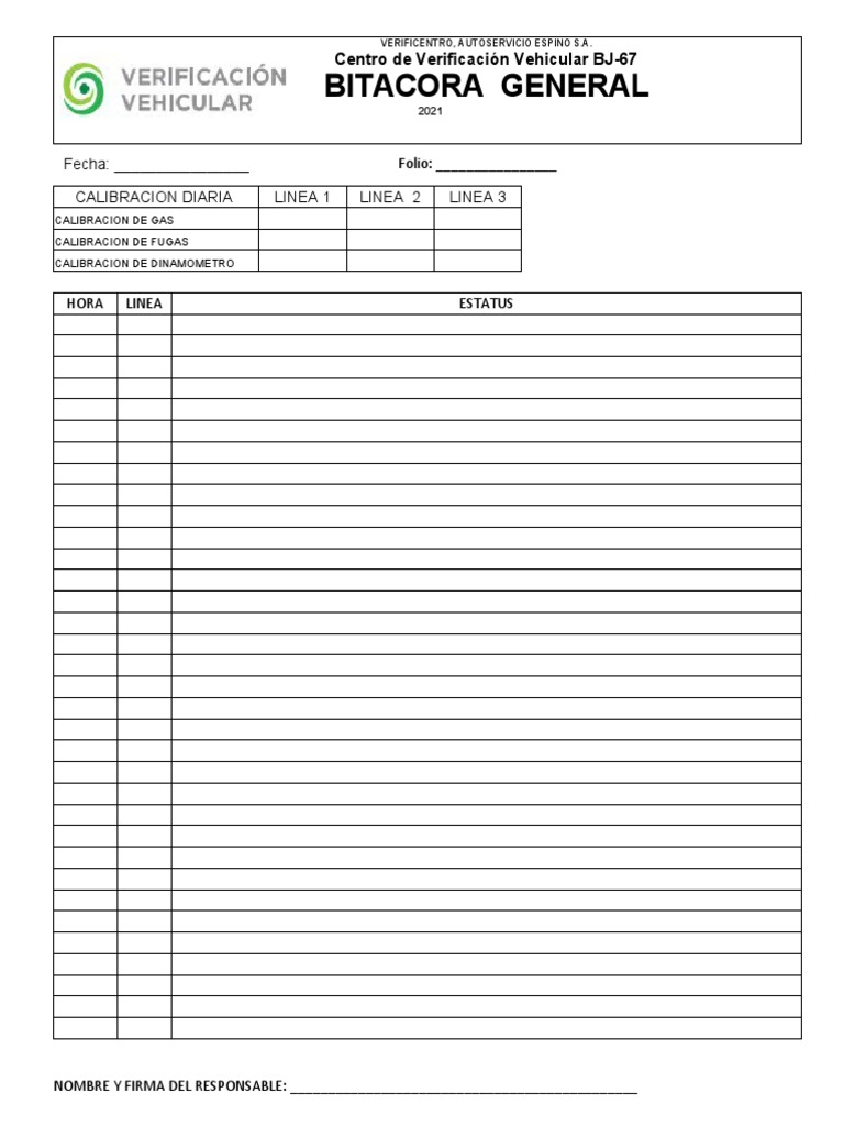 Formato Bitacoras | PDF