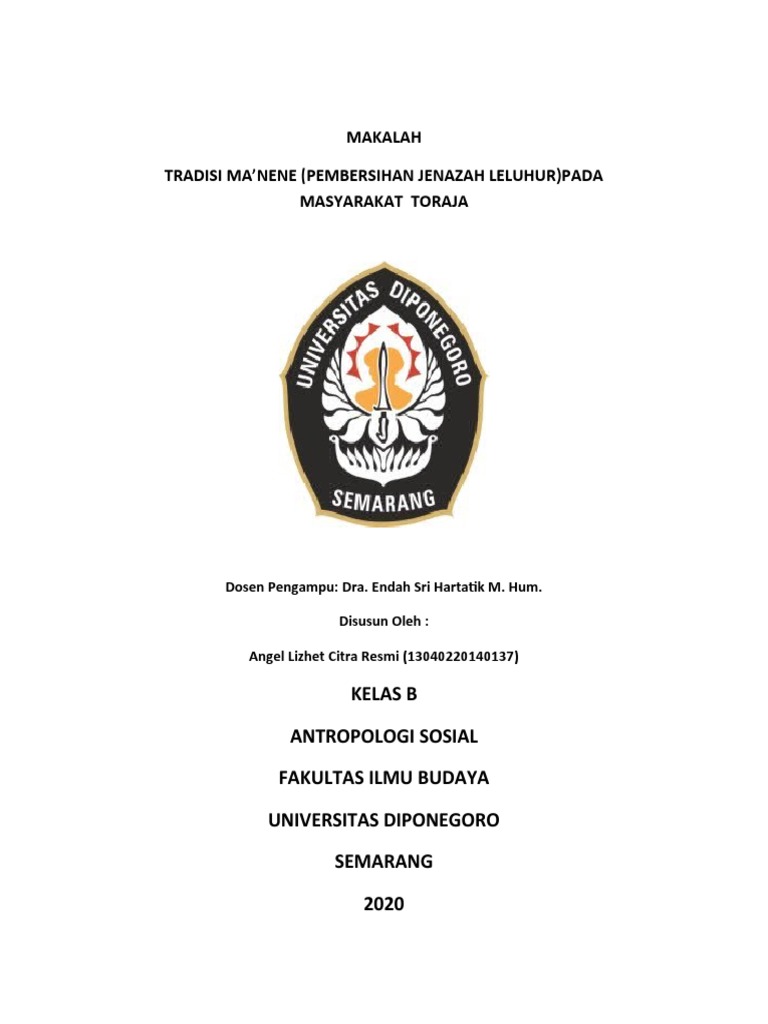 Tradisi Ma'nene Suku Toraja | PDF
