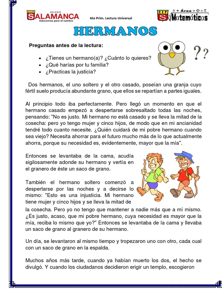 Lectura 1 - Los Hermanos | PDF | Justicia | Crimen y violencia