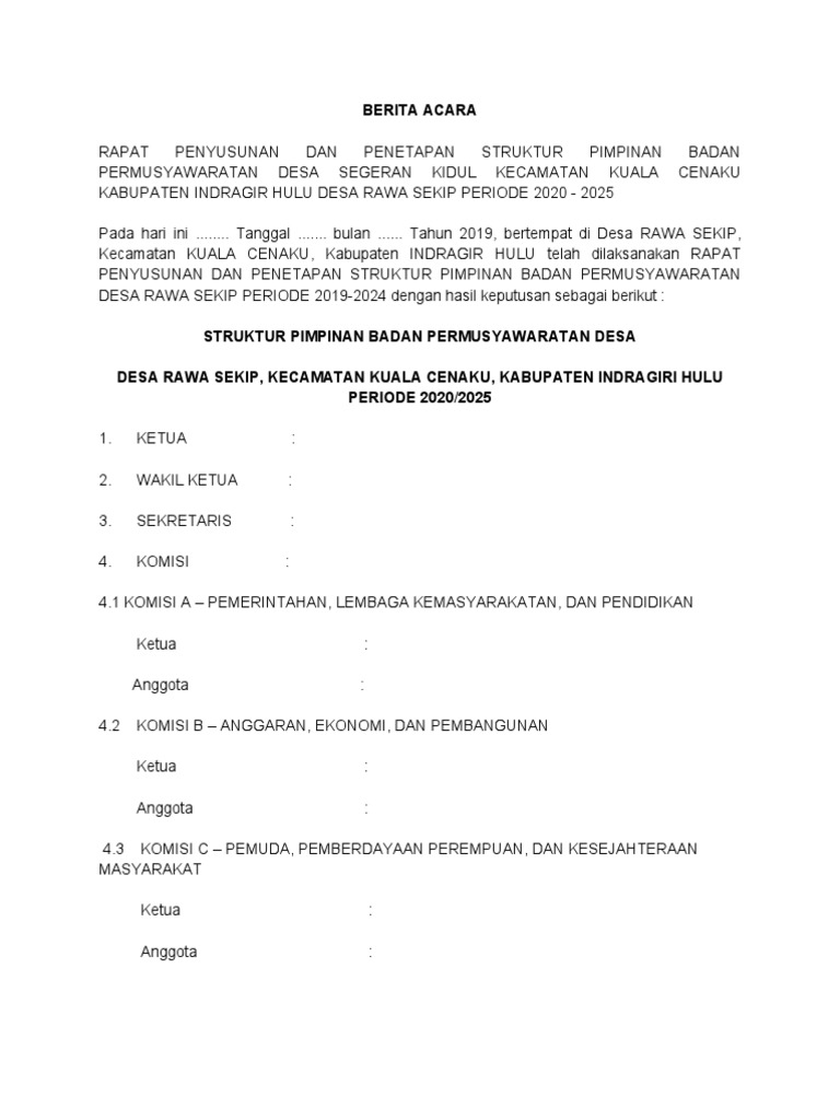 BA - Pemilihan Struktur BPD | PDF