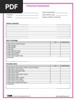 First Grade Readiness Checklist: Reading | PDF | Word | Vocabulary