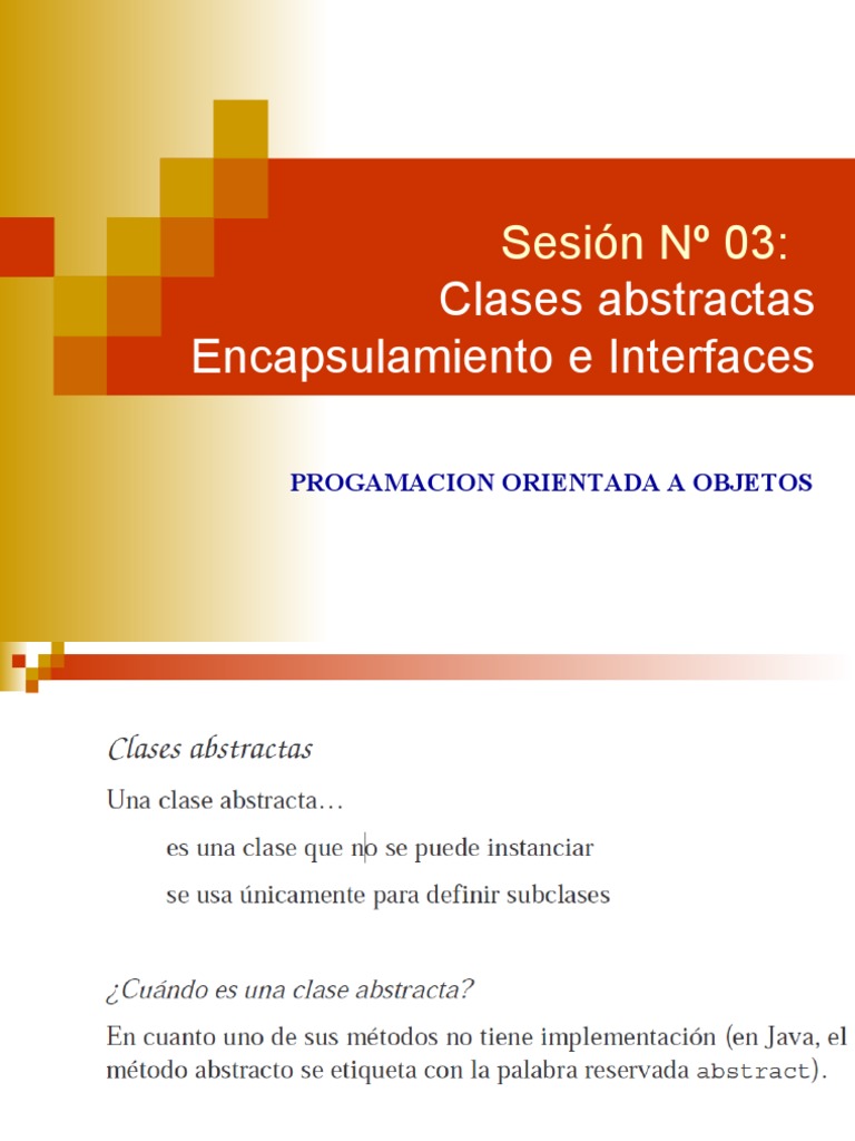 Clases Abstractas e Interfaces Java | PDF | Objeto (informática) | Clase (Programación informática)