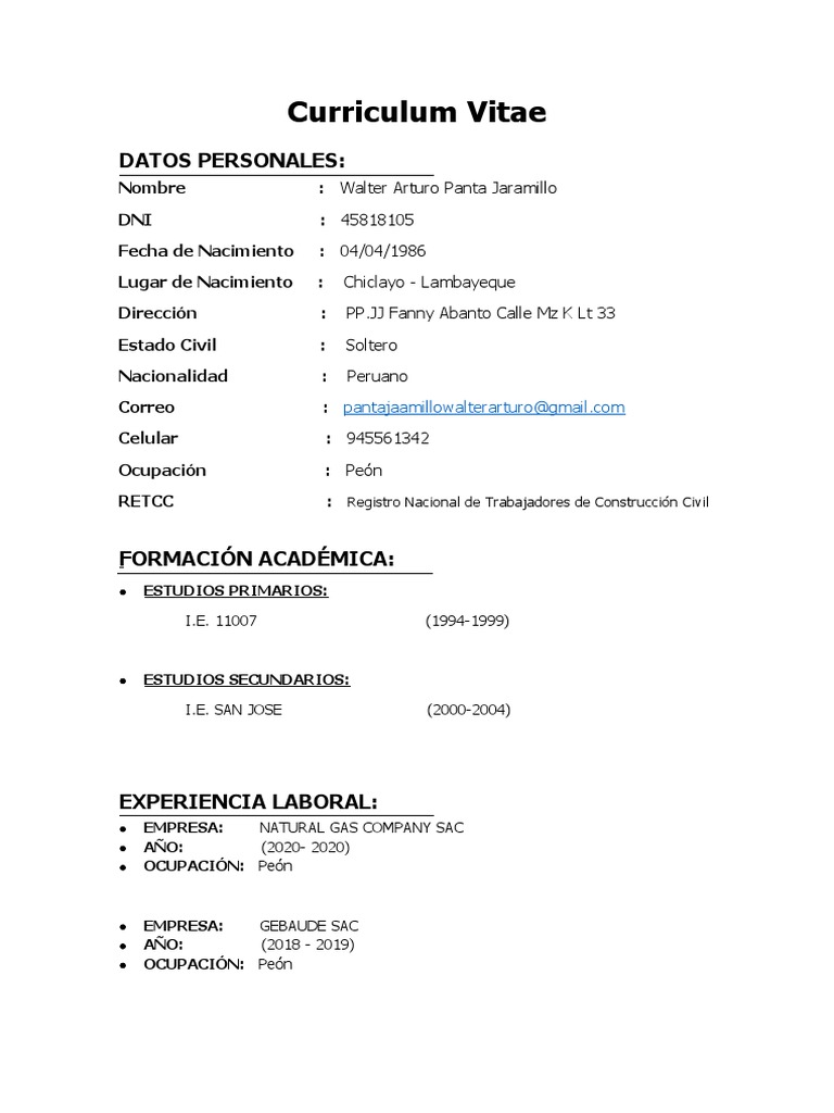 Curriculum Arturo | PDF