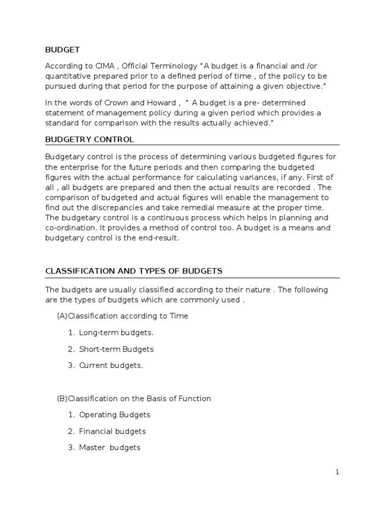 Master Budget Assignment | PDF | Budget | Goal