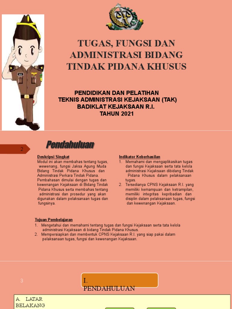 Modul Tusi Dan Administrasi Pidsus Diklat Tak Tahun 2021 | PDF