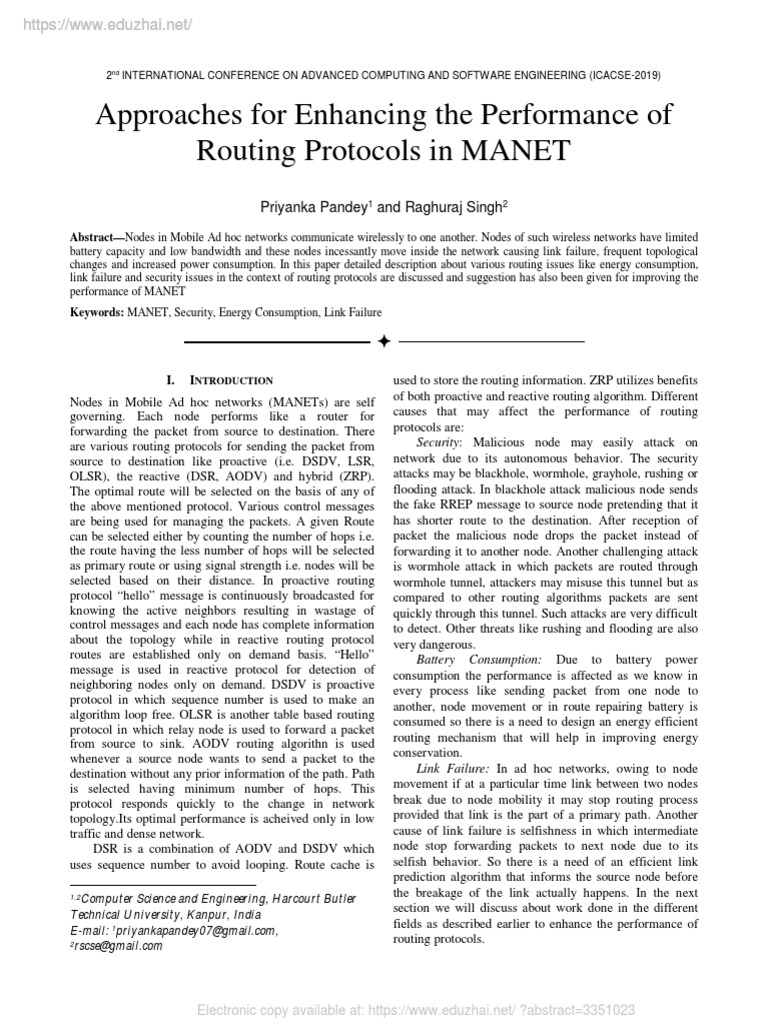 How To Effectively Improve The Performance Of Routing Protocols Pdf