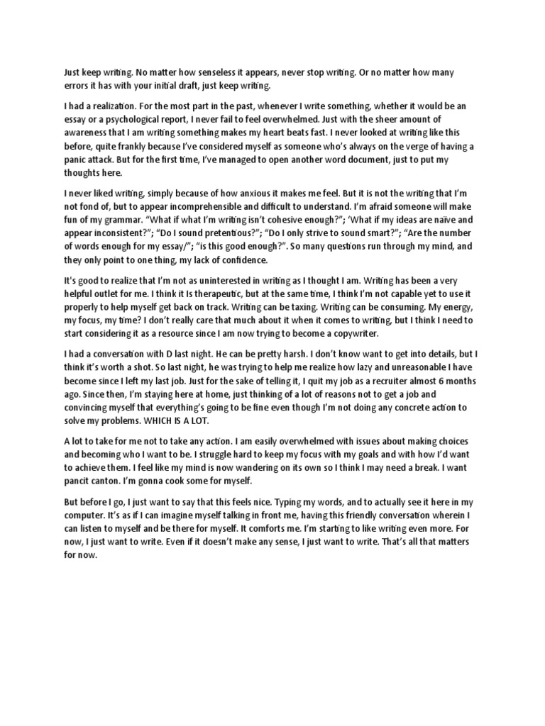 Just Keep Writing | PDF