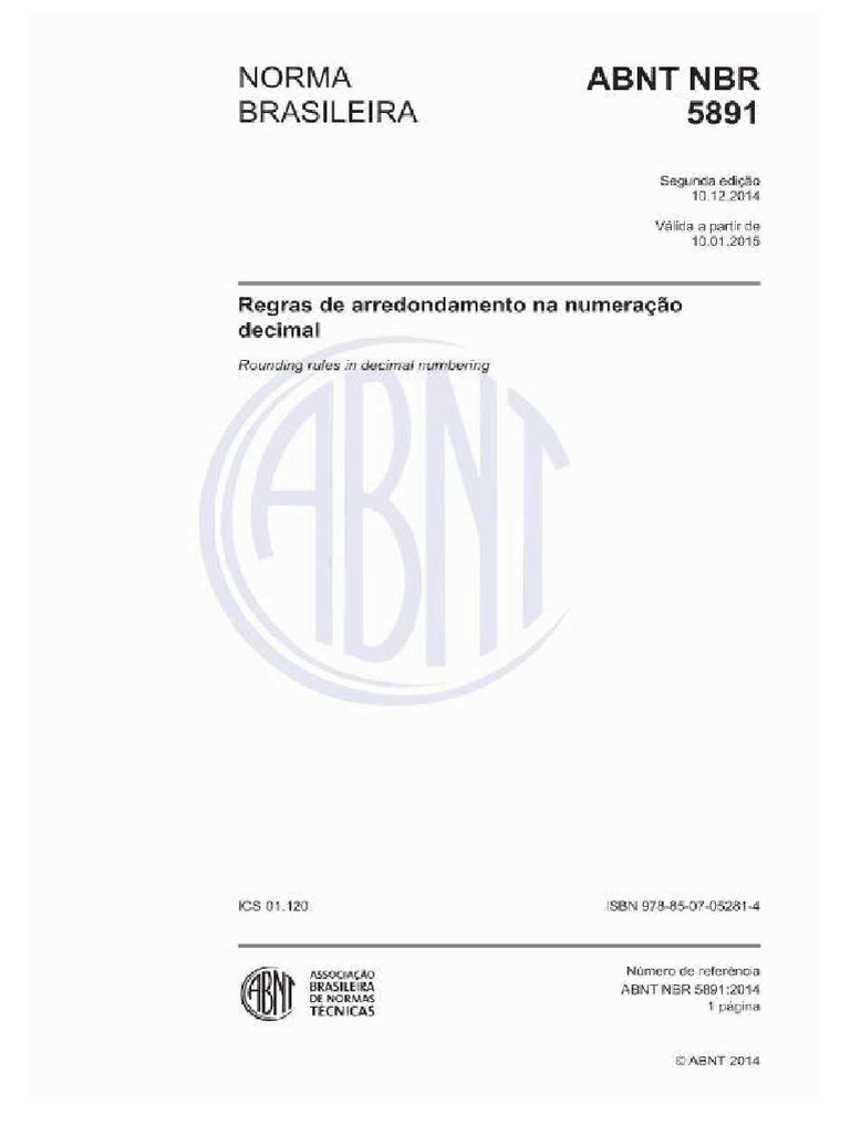 ABNT NBR 5891 Regras de Arredondamento | PDF