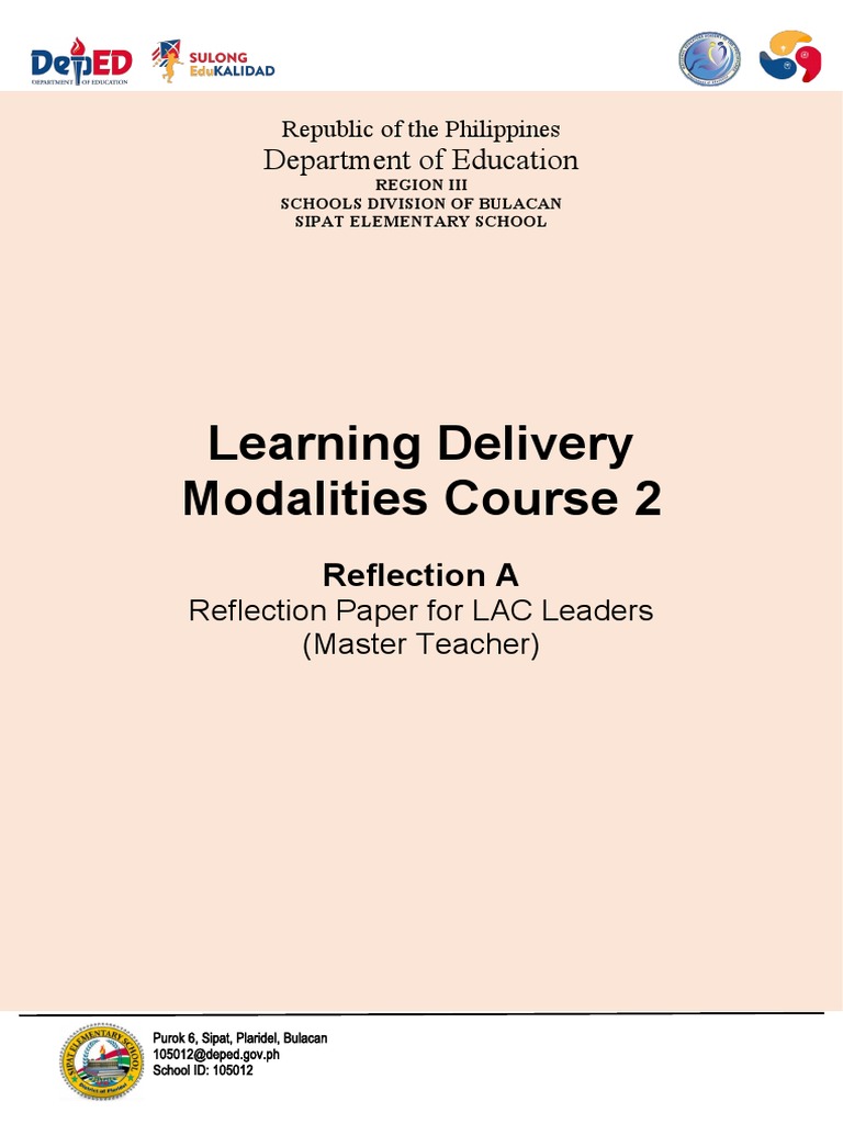 Learning Delivery Modalities Course 2: Department of Education | PDF ...