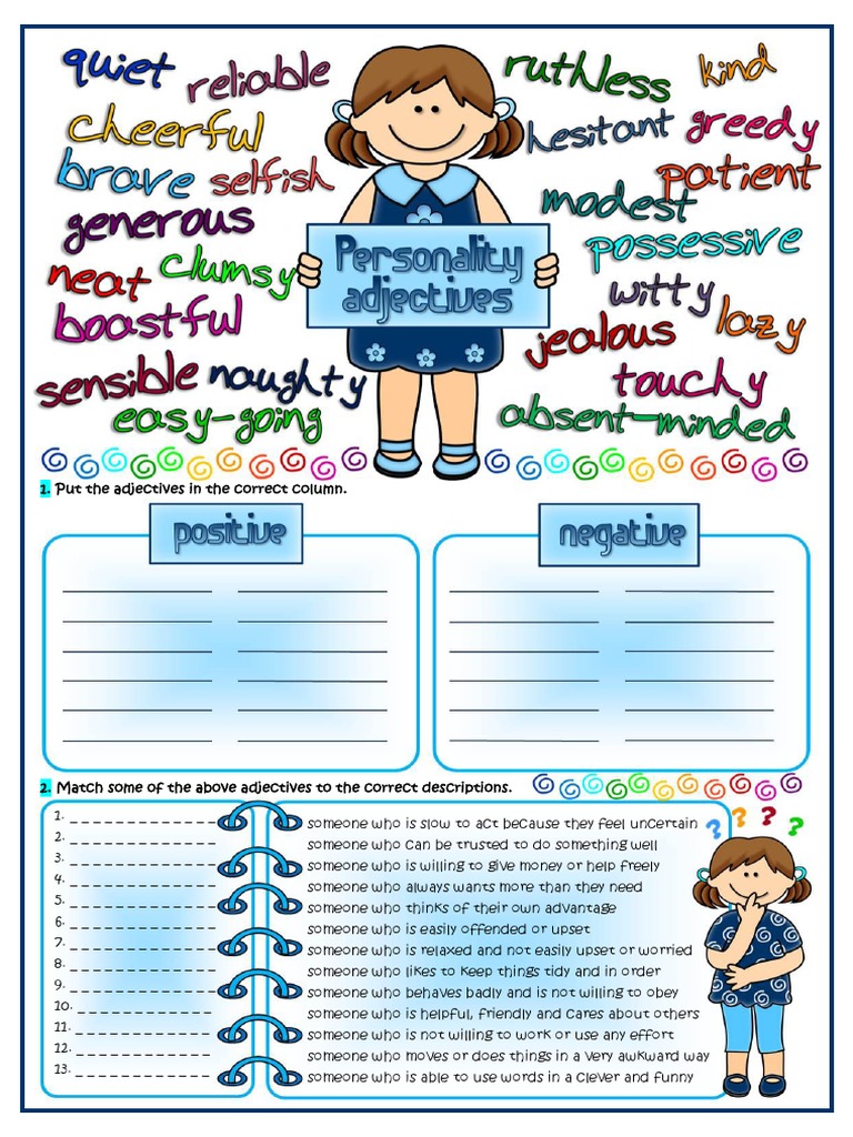 Personality Adjectives Fun Activities Games - 12441 | PDF | Career ...