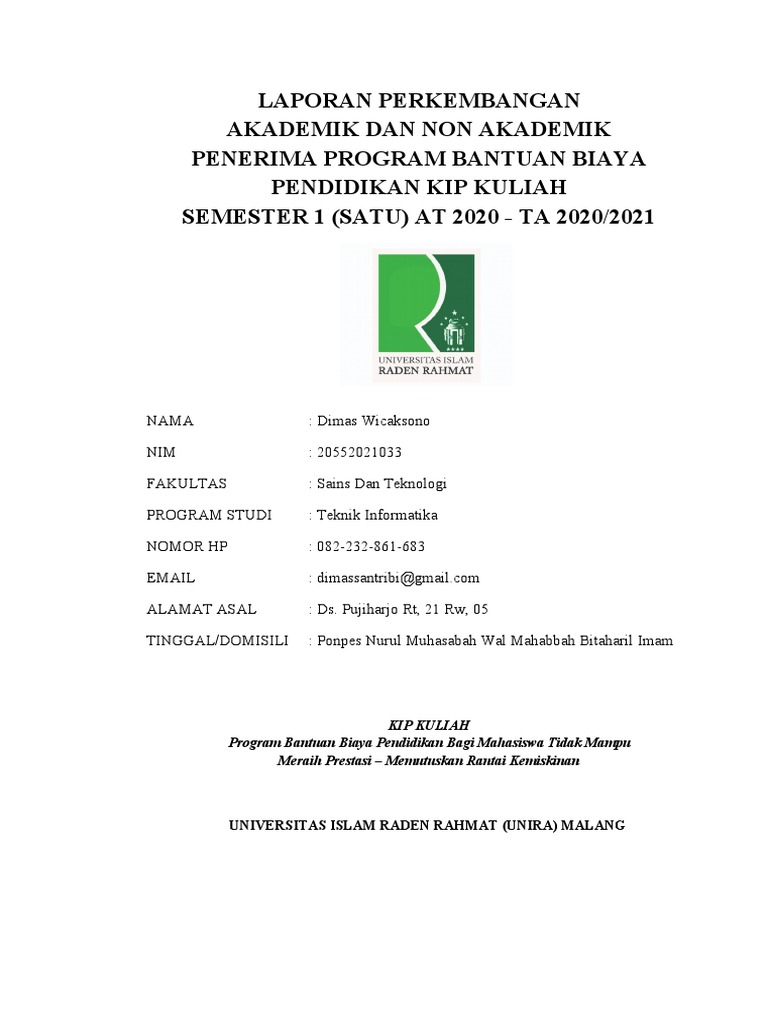 LPJ Dimas Wicaksono 2 | PDF | Bisnis