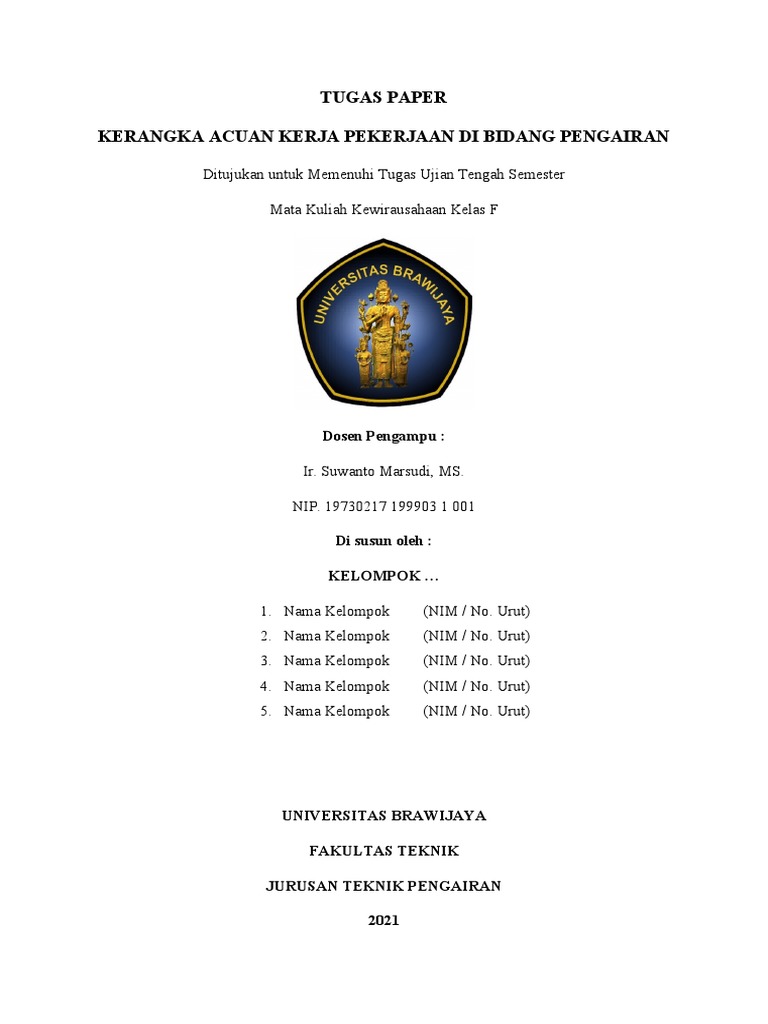 Format Cover Tugas Uts Kwu | PDF | Karier & Perkembangan