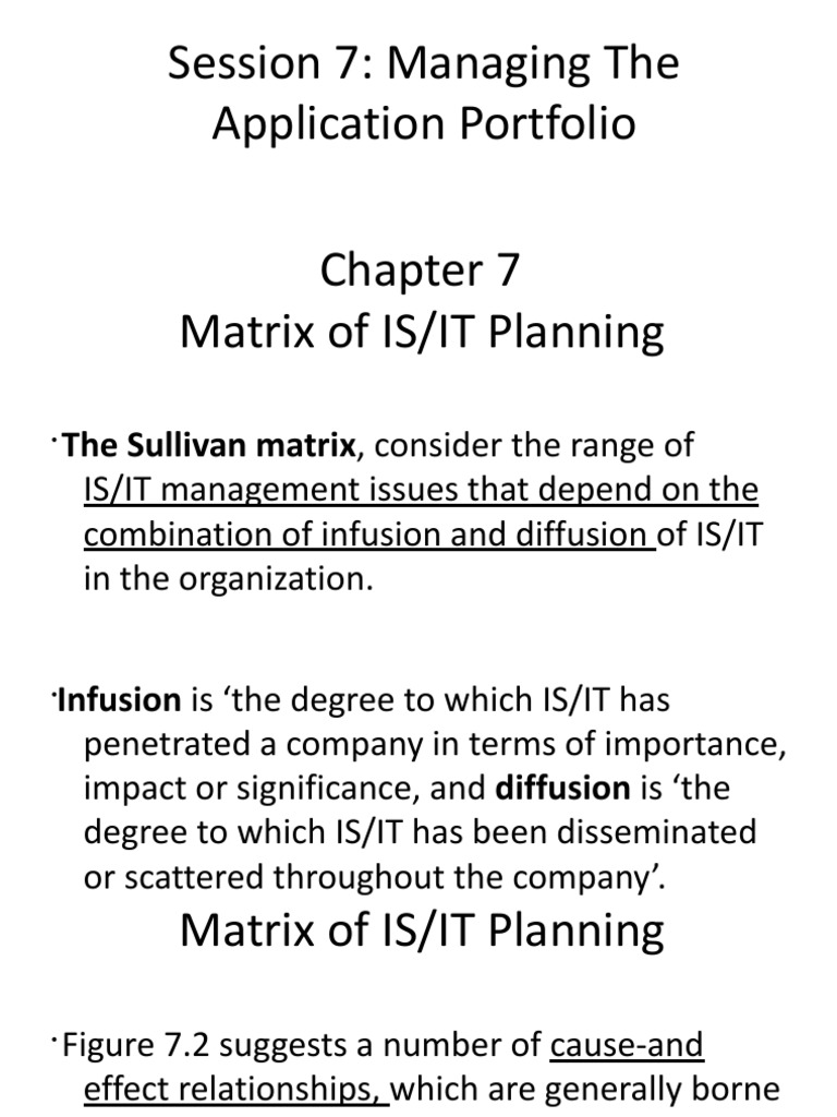 W7 PSSI Chapter 7 Managing The Application Portfolio | PDF | Strategic Management | Economies