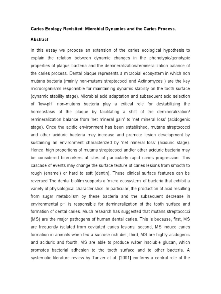 Microbial Dynamics in Caries Process | PDF | Tooth Enamel | Biofilm