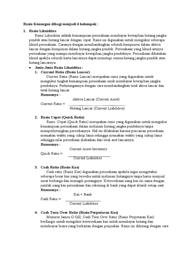 Tugas ALK Rasio Keuangan | PDF