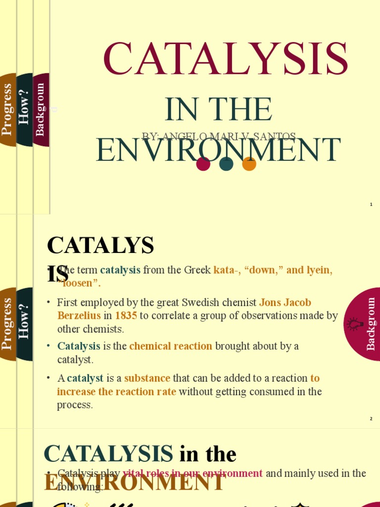 Catalysis: in The Environment | PDF | Catalysis | Chemical Reactions