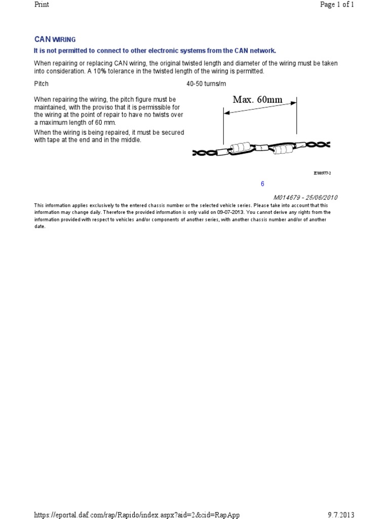 DAF CAN Wiring Specifications and Guidelines | PDF | Bit | Electrical ...