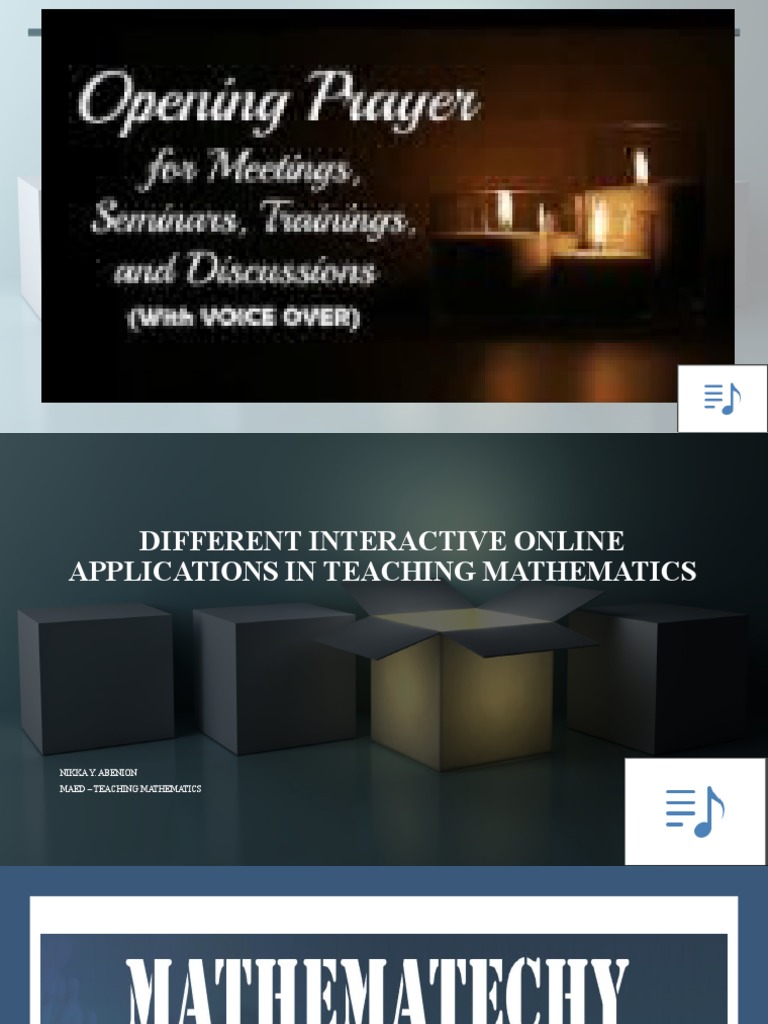 Different Interactive Online Applications in Teaching Mathematics | PDF ...