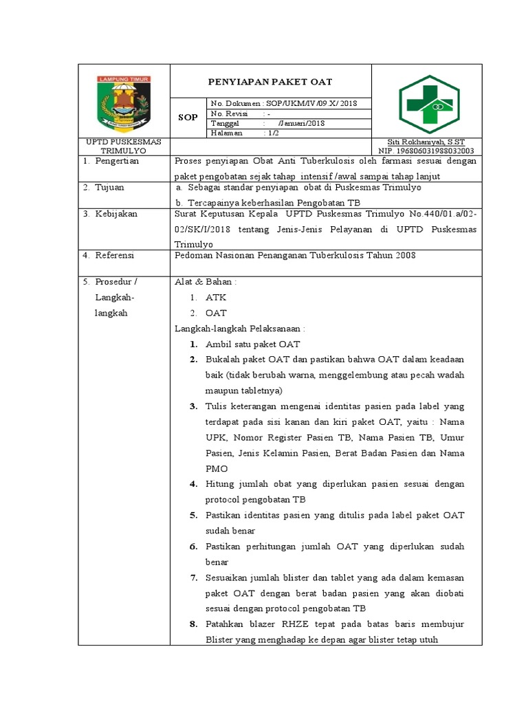 Penyiapan Paket Oat | PDF