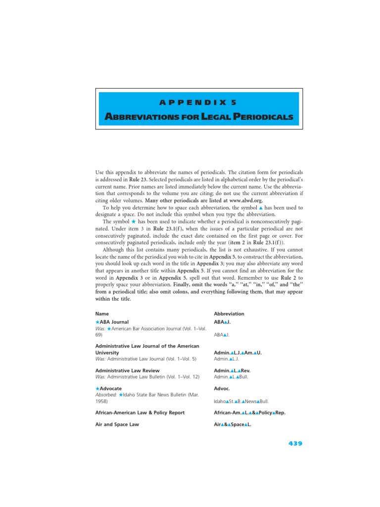 Citation Guide - Legal Periodicals | PDF | Law Review | American Bar ...