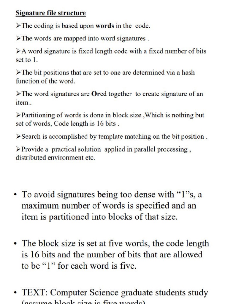 Signature File Structure | PDF