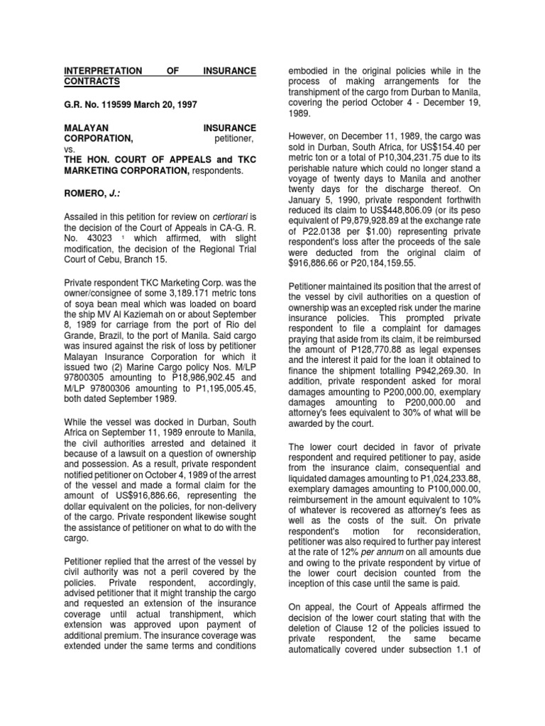 Insurance Cases | PDF | Liability Insurance | Insurance